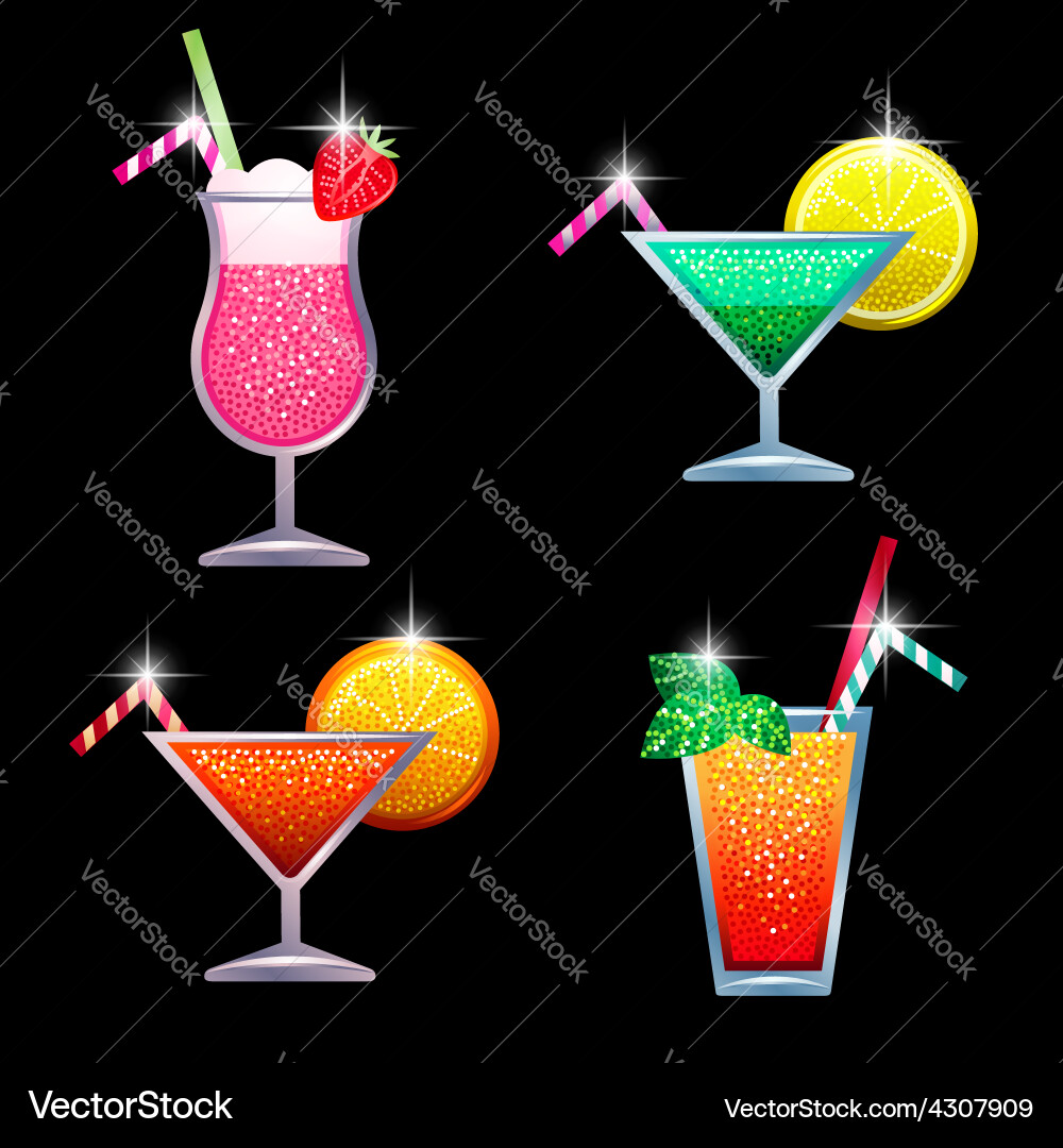 Coctails Royalty Free Vector Image - VectorStock