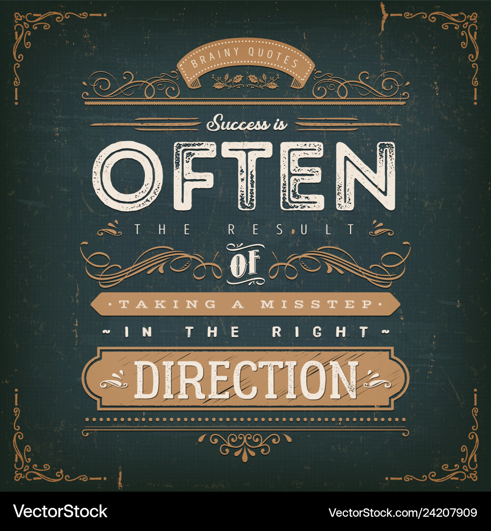 Embrace Mistakes, Achieve Success Royalty Free Vector Image