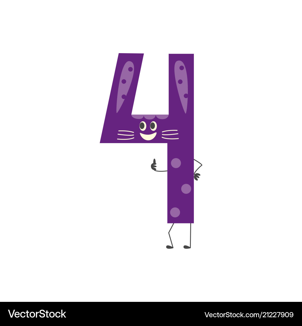 Number ten cute cartoon character isolated Vector Image