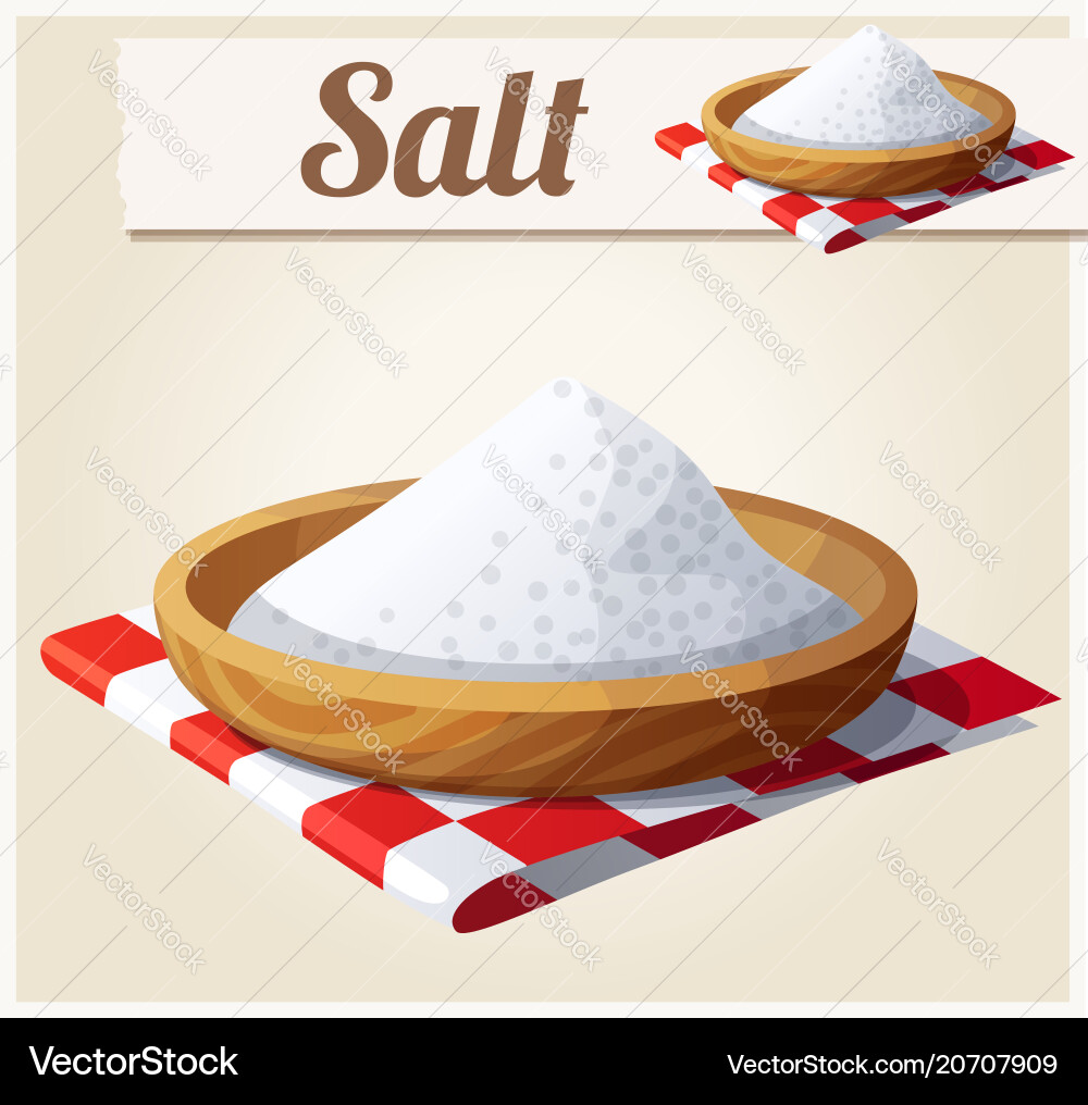 Salt detailed icon Royalty Free Vector Image - VectorStock