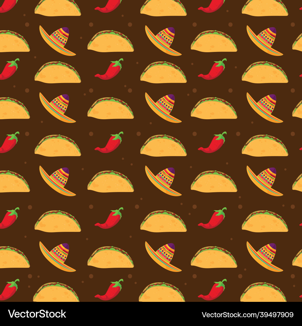 Tacos mexican food Royalty Free Vector Image - VectorStock
