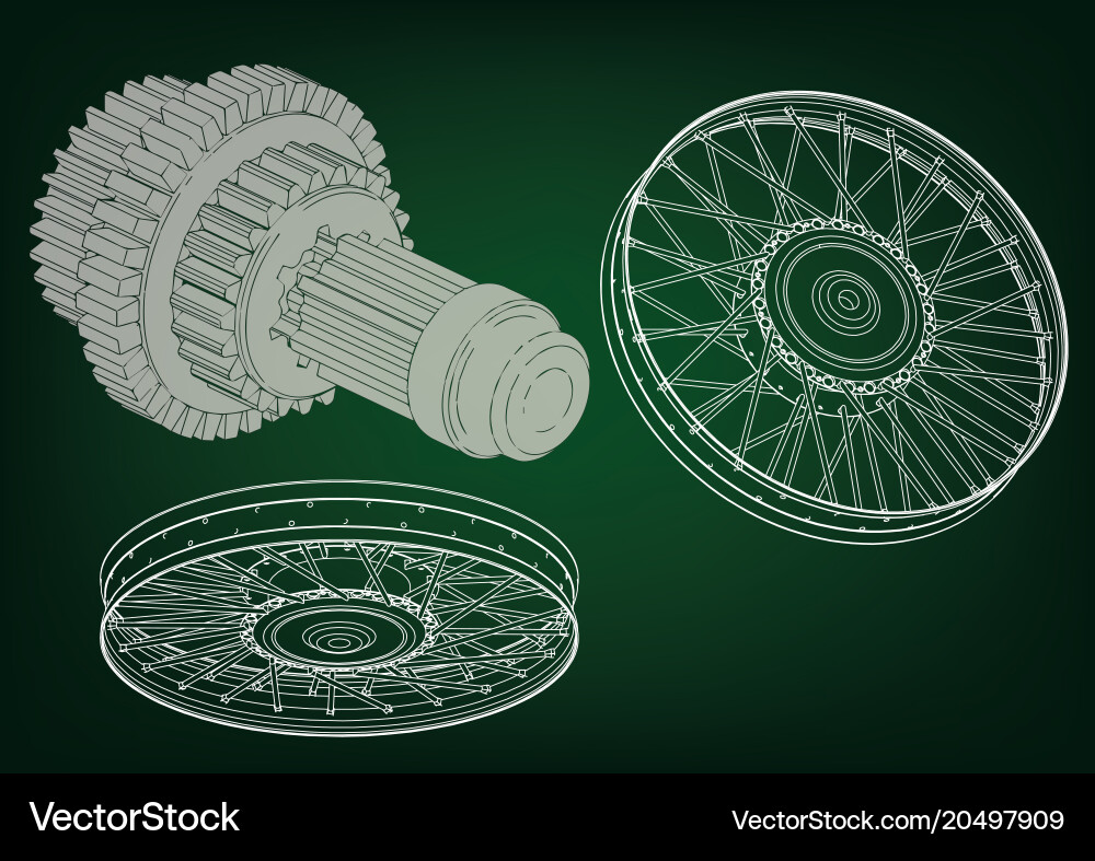 Wheel and gear Royalty Free Vector Image - VectorStock