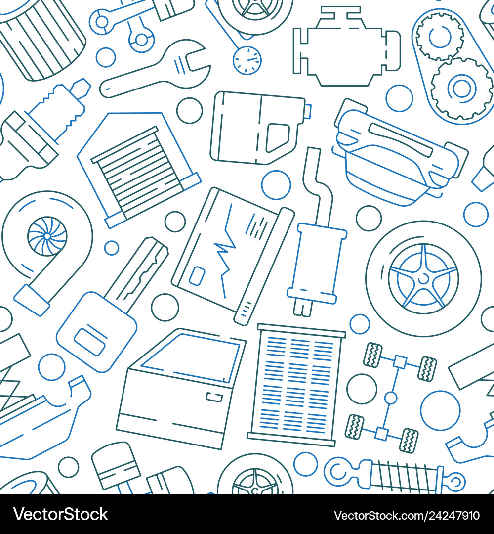 Car service pattern motor engine radiator Vector Image