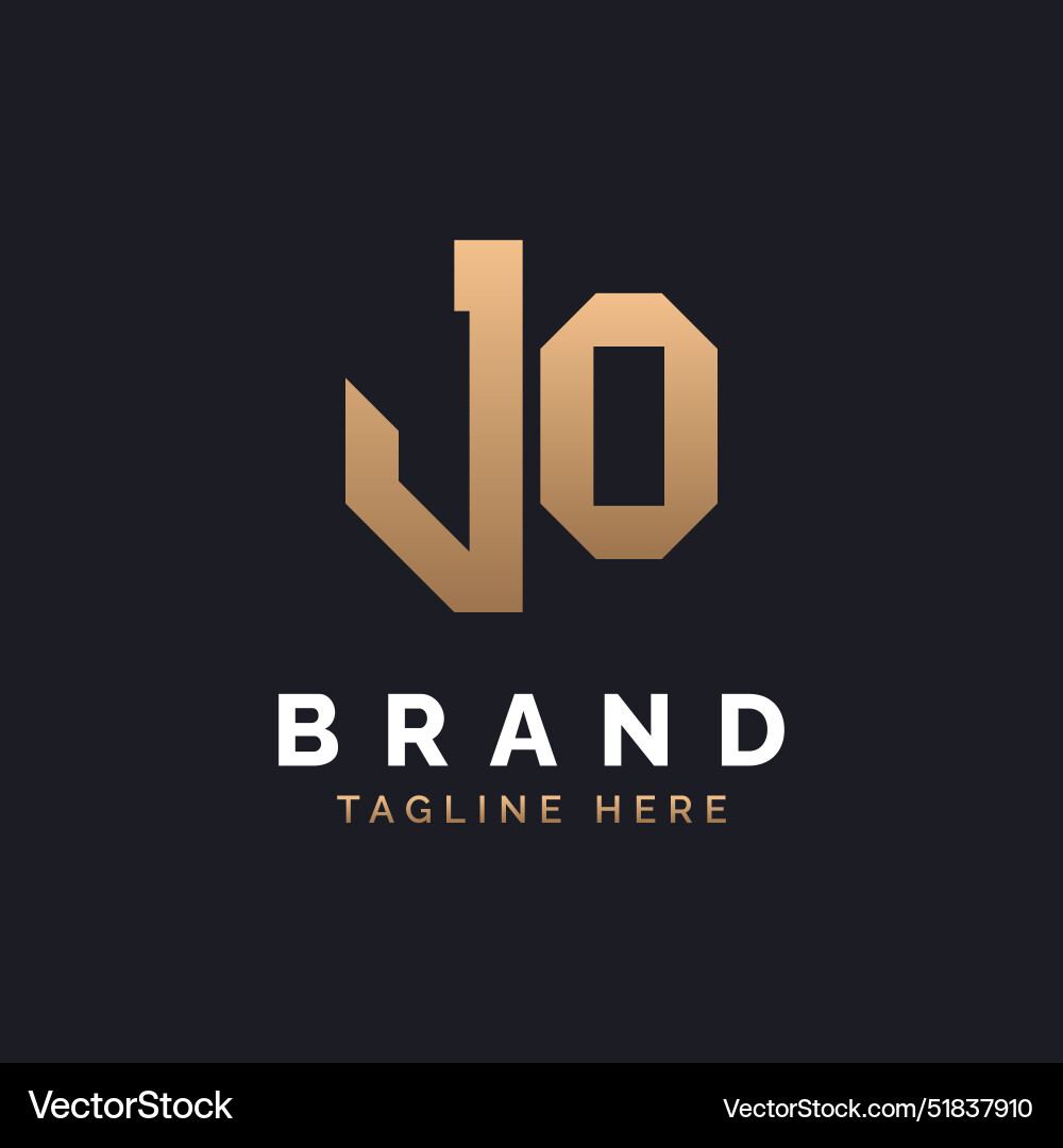 Jo logo design modern minimal elegant and luxury – Royalty-Free Vector ...
