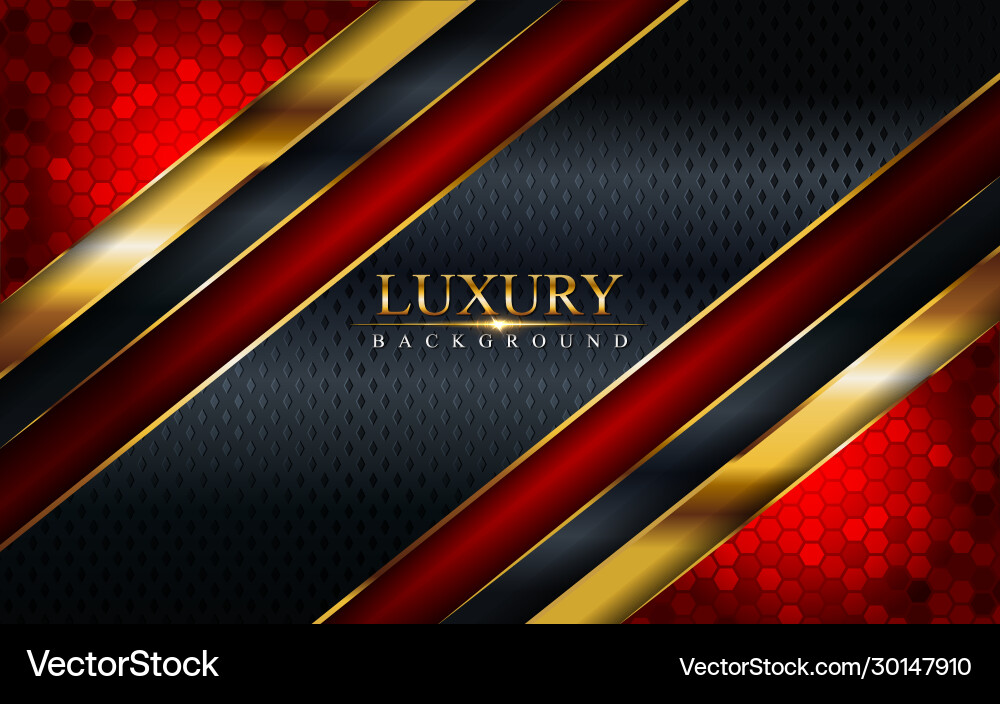 Luxury red gold and black combination background Vector Image