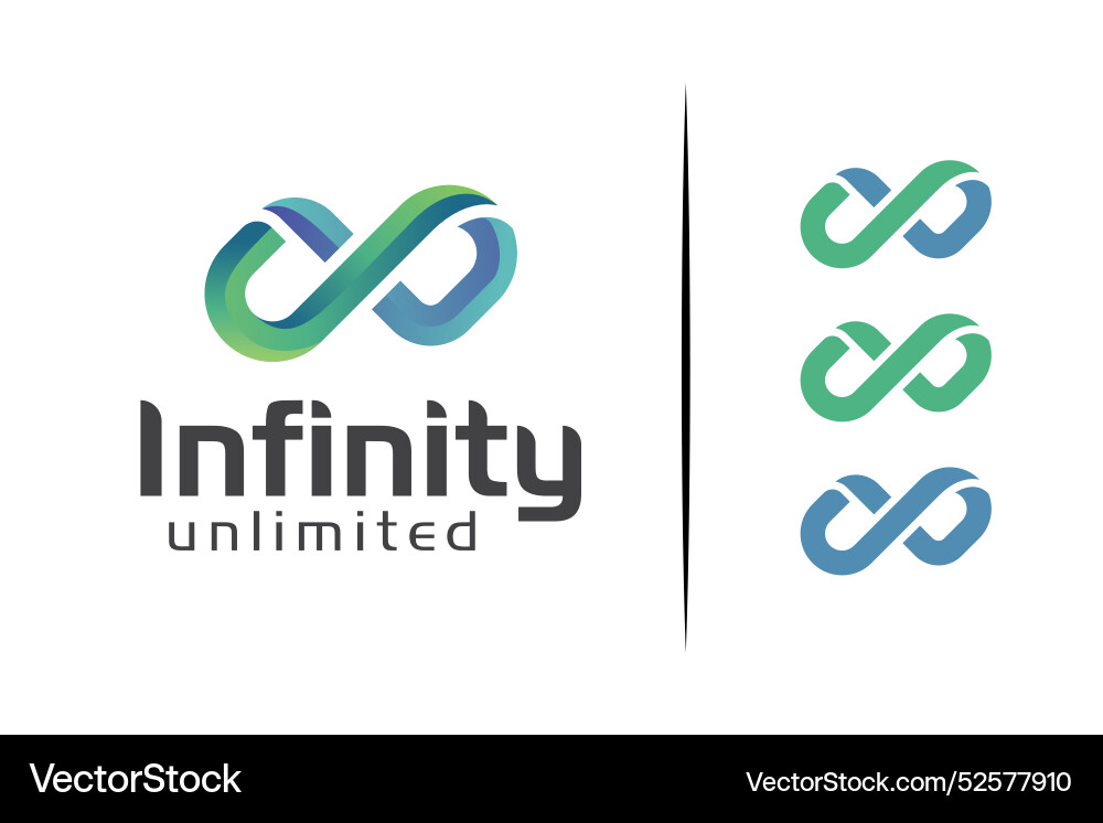 Modern infinity infinite logo for technology Vector Image