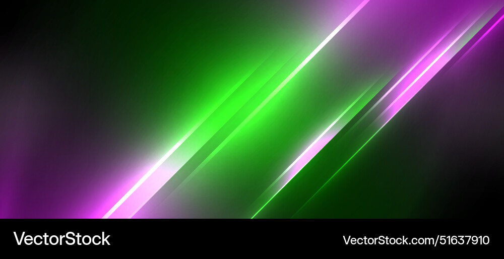 Neon dynamic diagonal light rays background Vector Image