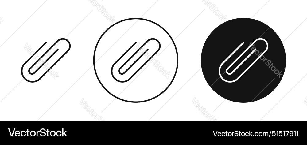 Attachment clip icon Royalty Free Vector Image