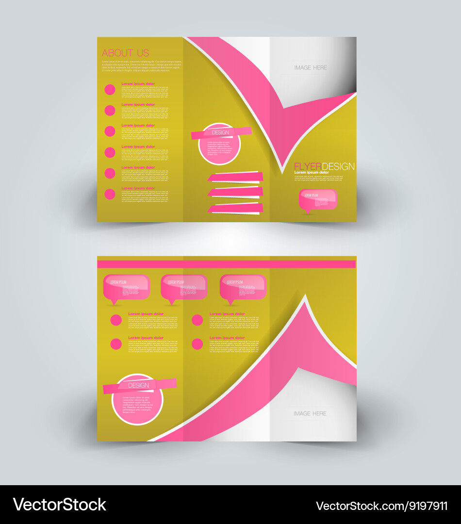 Brochure design template Royalty Free Vector Image