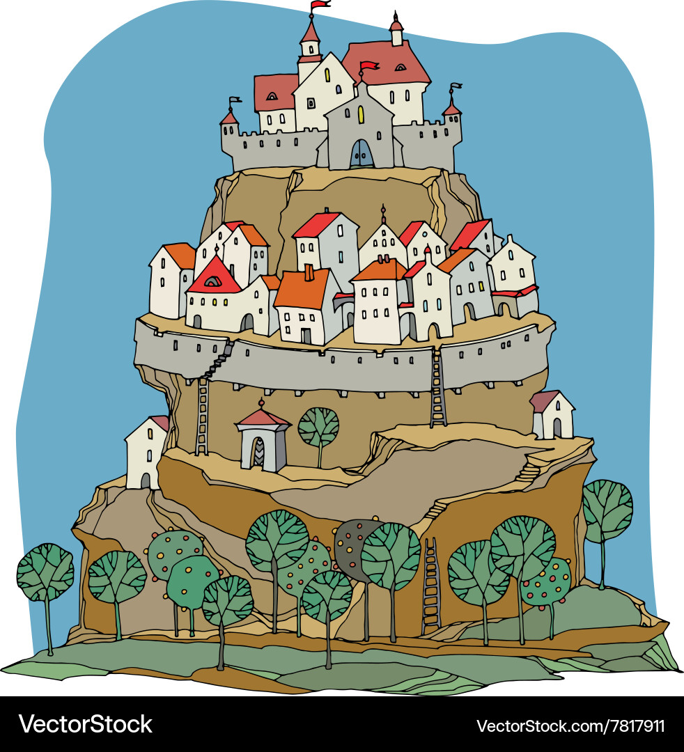 Cartoon castle Royalty Free Vector Image - VectorStock