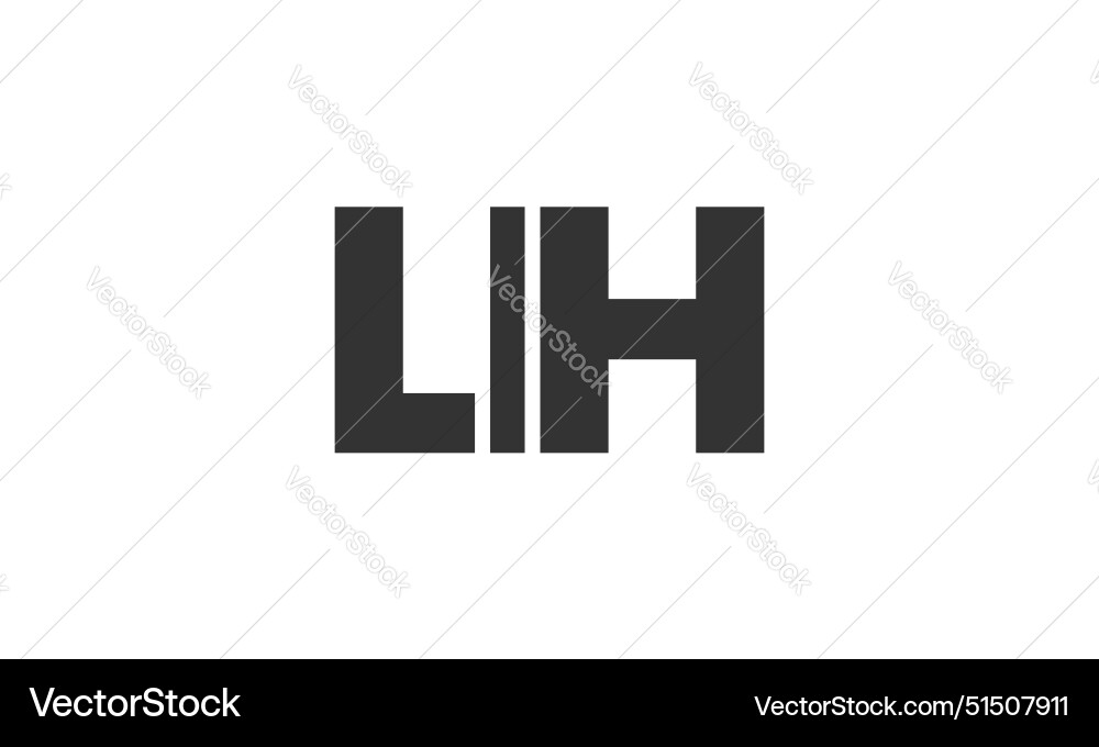 Lih logo design template with strong and modern Vector Image