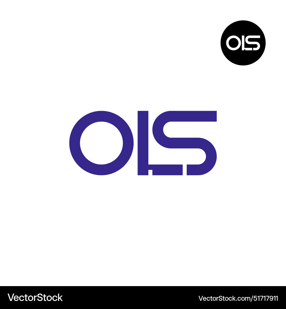 Ols logo letter monogram design Royalty Free Vector Image