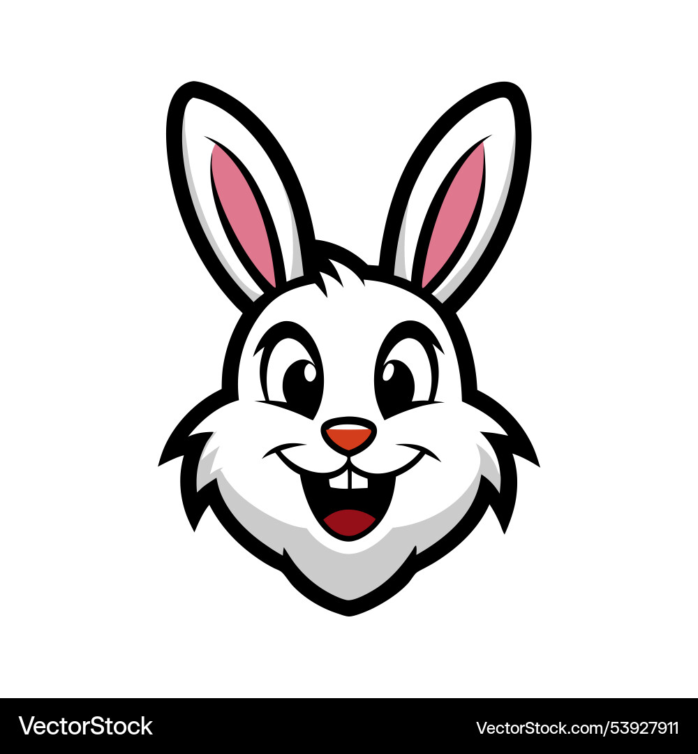 Rabbit head mascot logo Royalty Free Vector Image
