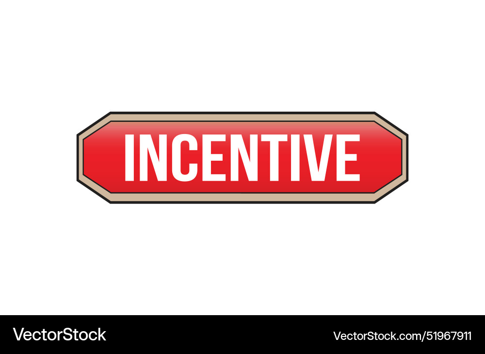 Red banner incentive on white background Vector Image