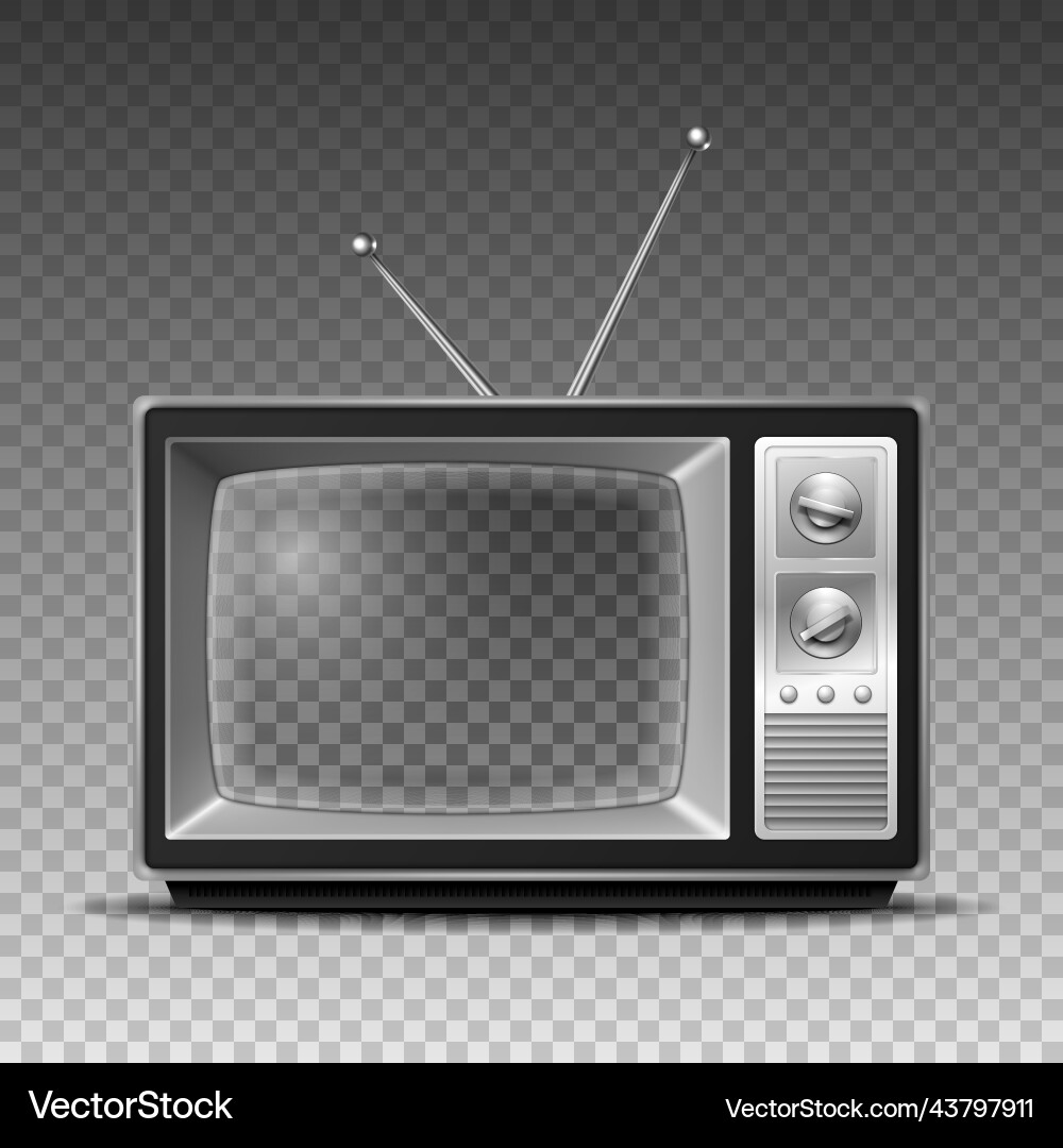 Retro Television Close-Up Royalty Free Vector Image