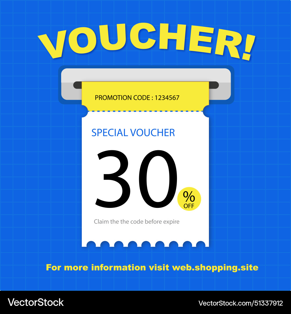 Banner special voucher offering Royalty Free Vector Image