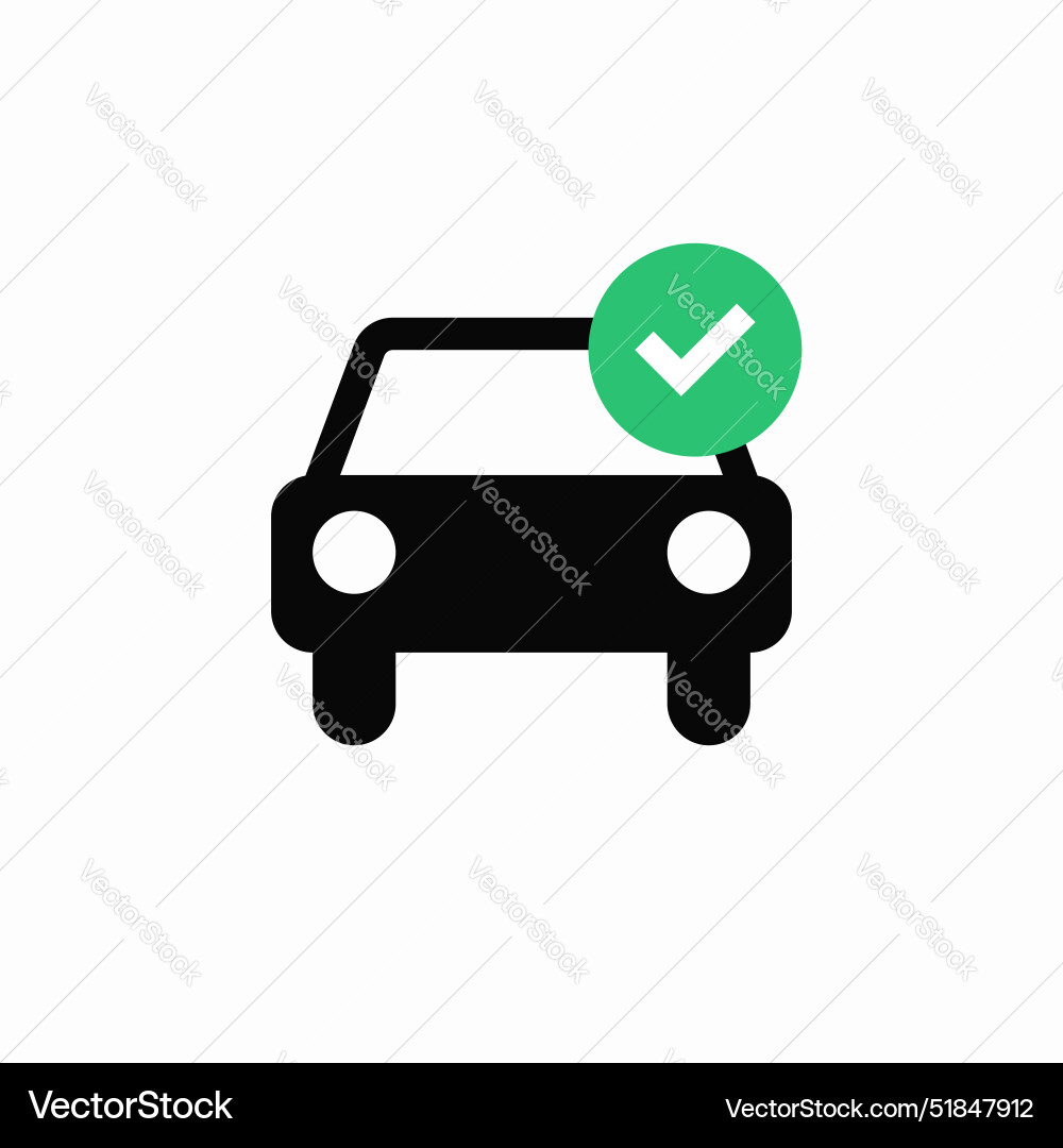 Car check mark icon Royalty Free Vector Image - VectorStock