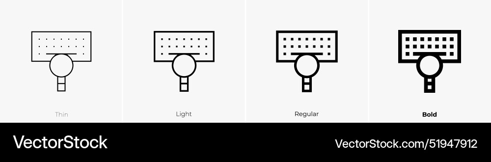 Keylogger icon thin light regular and bold style Vector Image