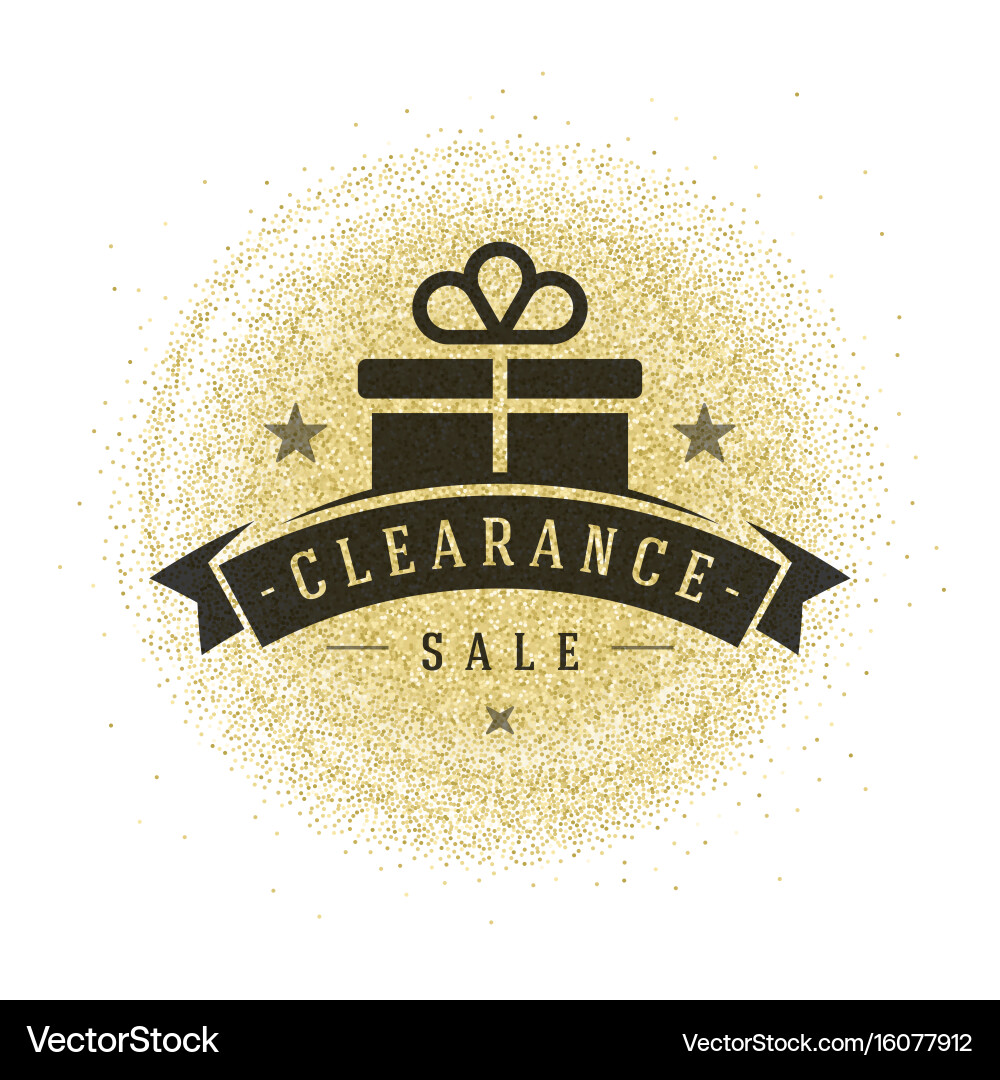 Label or tag design on gold background Royalty Free Vector