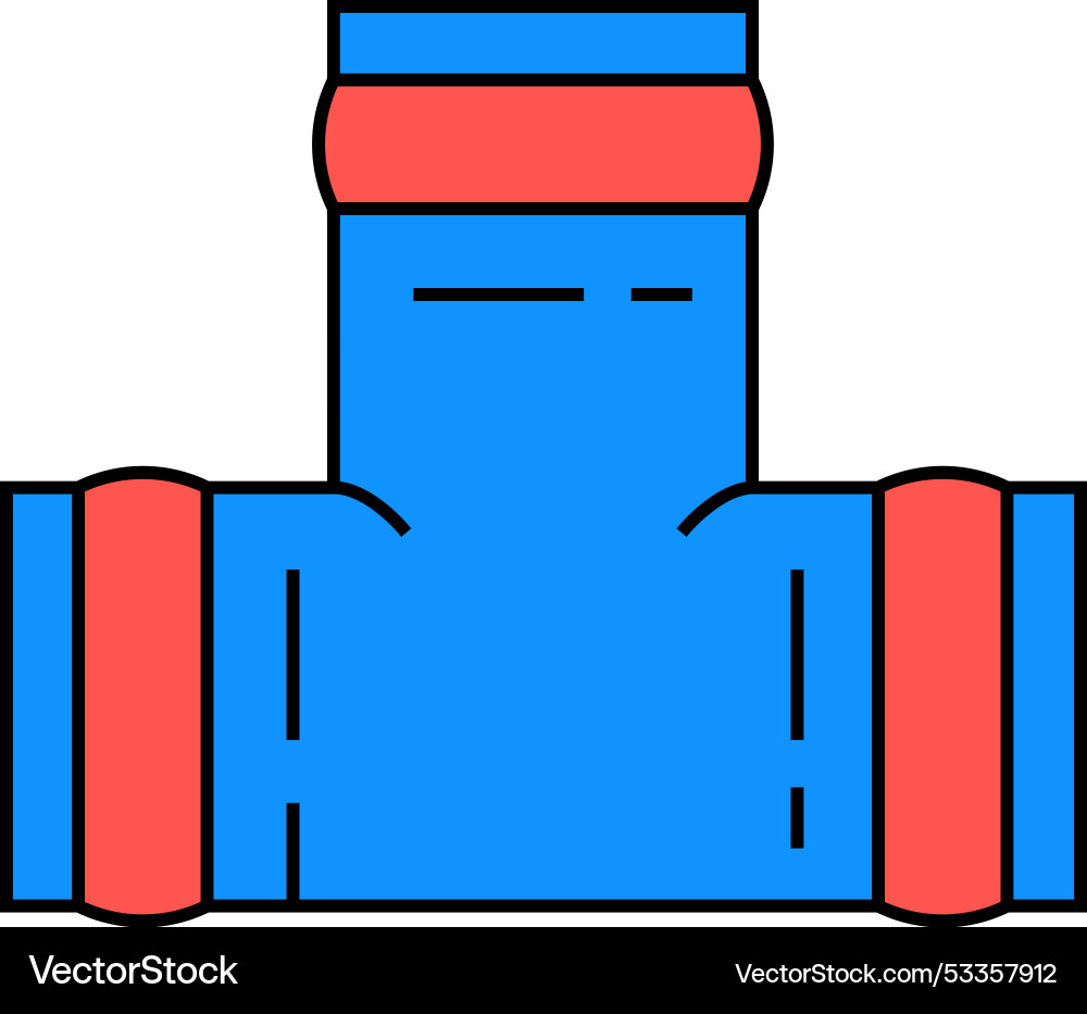 Pipe copper metal icon color Royalty Free Vector Image