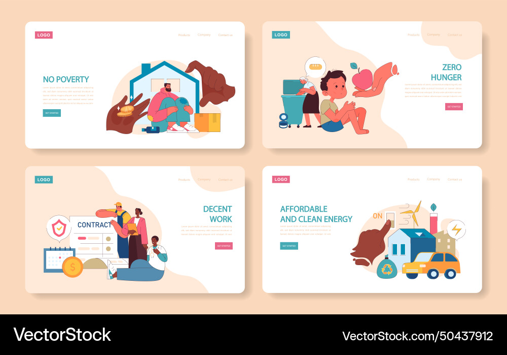 Sdg or sustainable development goals web Vector Image