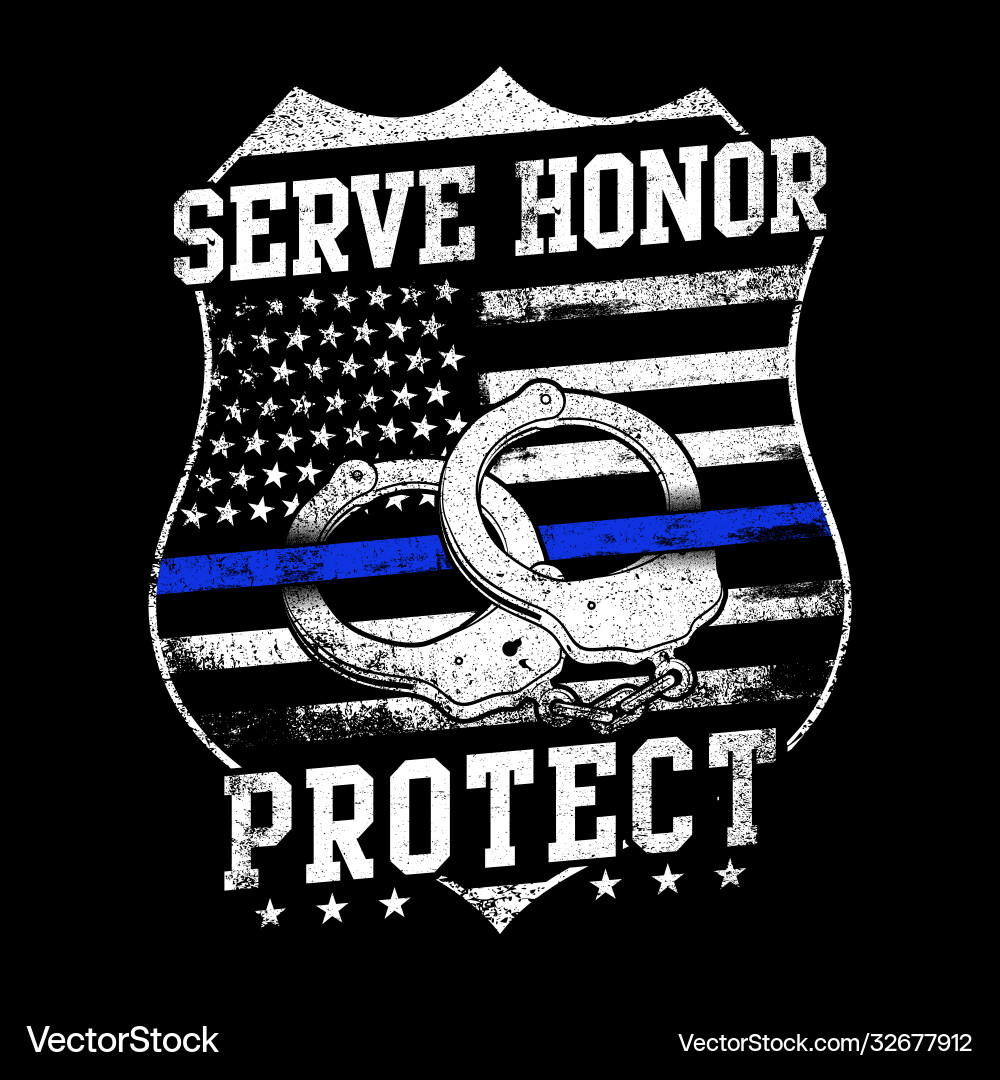 Serve honor protect - police officer Royalty Free Vector