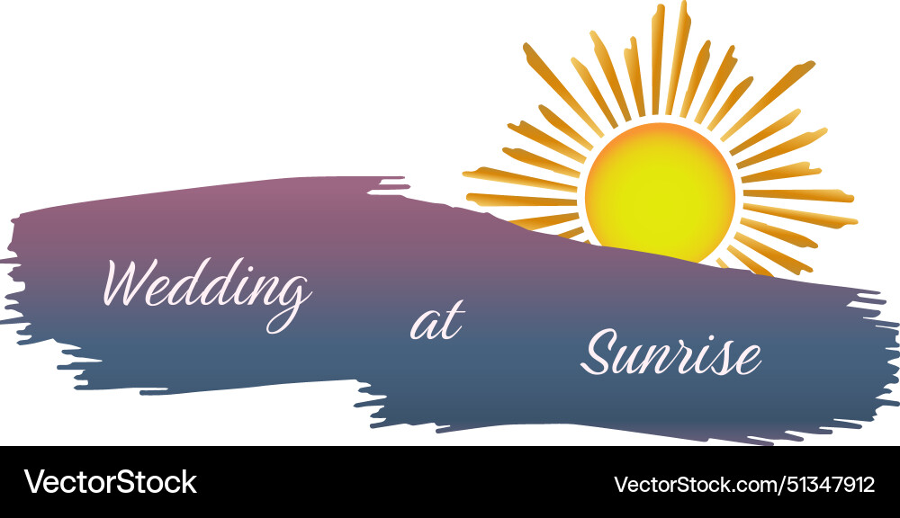 Sunrise label template Royalty Free Vector Image