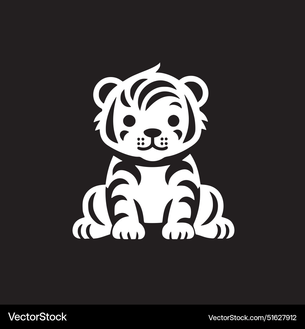 Tiger baby - high quality logo ideal Royalty Free Vector