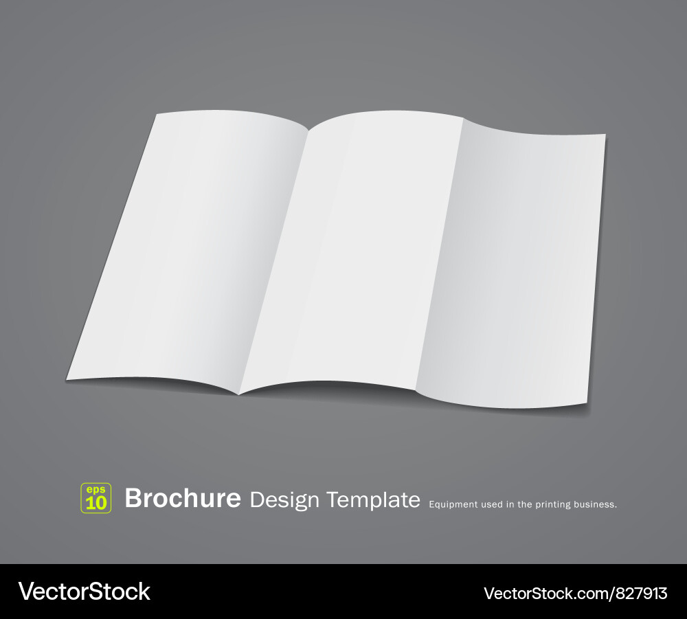 Blank Brochure Template Royalty Free Vector Image