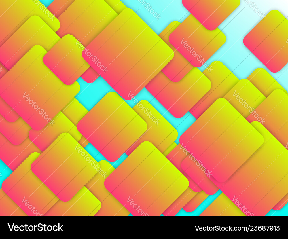 Colorful geometric background with squares Vector Image
