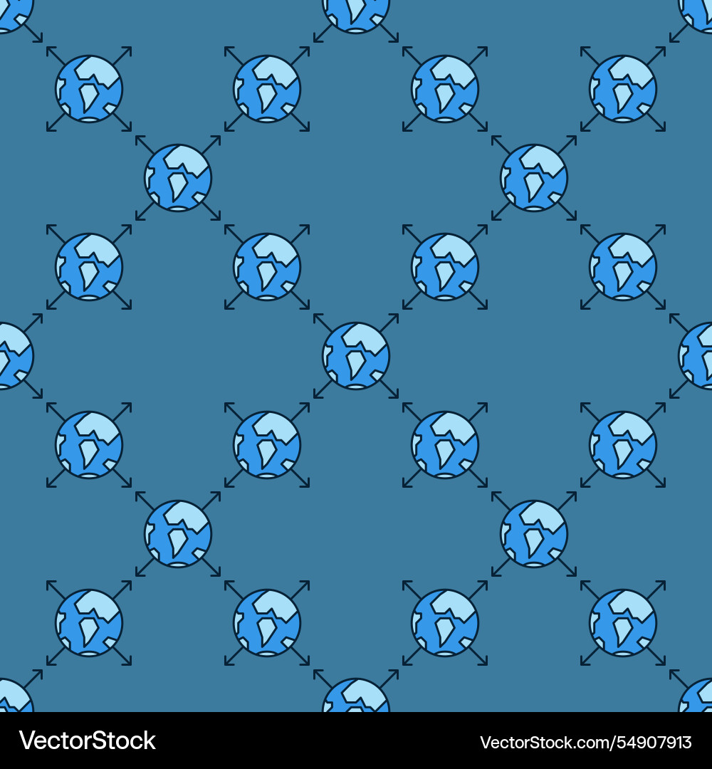 Earth planet international relations blue Vector Image