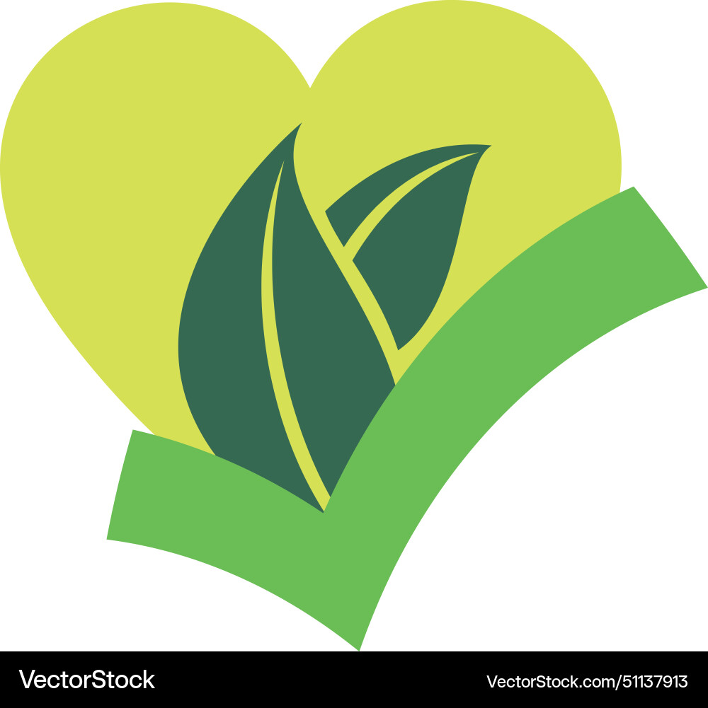 Eco label check mark Royalty Free Vector Image