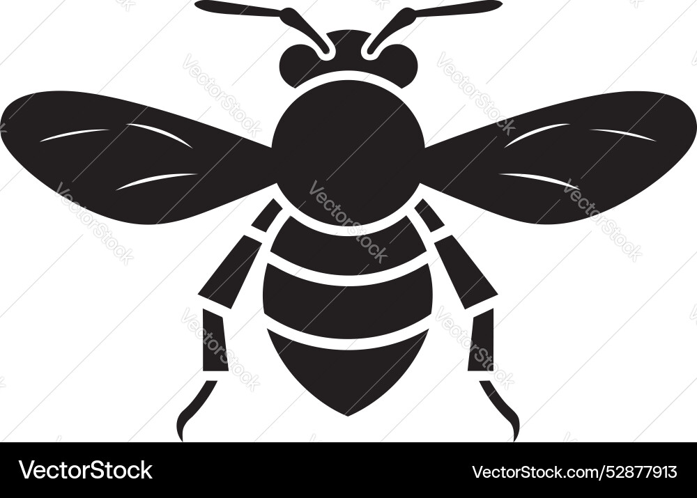 Monochrome hornet icon contemporary Royalty Free Vector