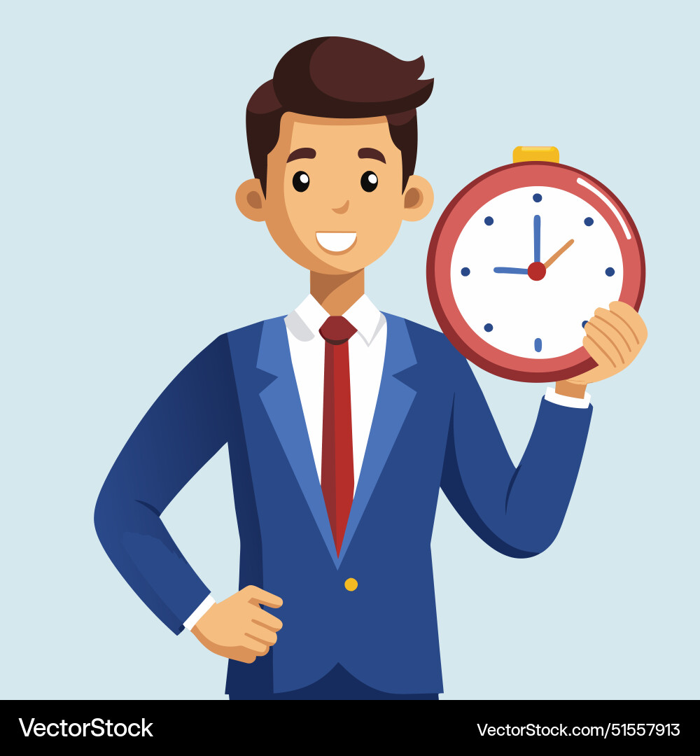 Punctuality being on time for appointment Vector Image