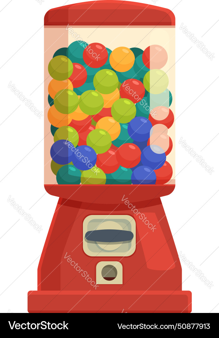 Rote Automat Ikone Cartoon Blase Lizenzfreies Vektorbild