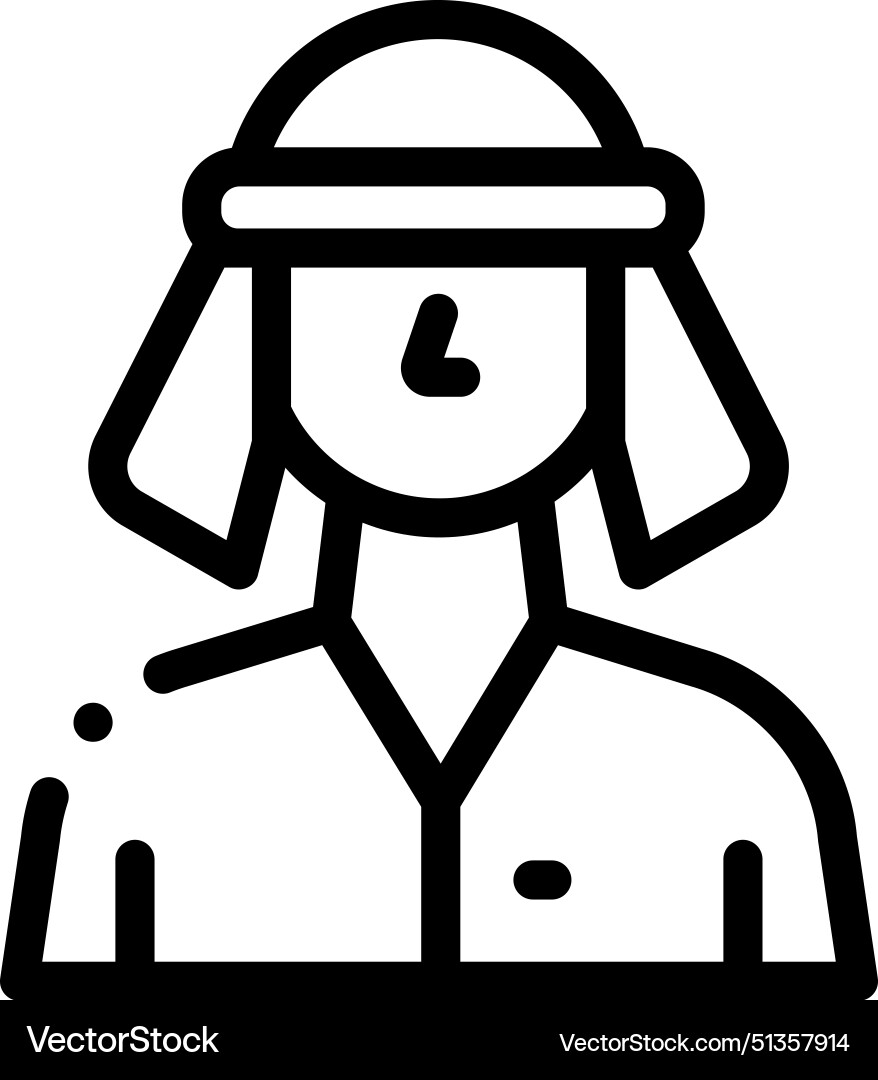 Arabian icon thin linear style design isolated Vector Image