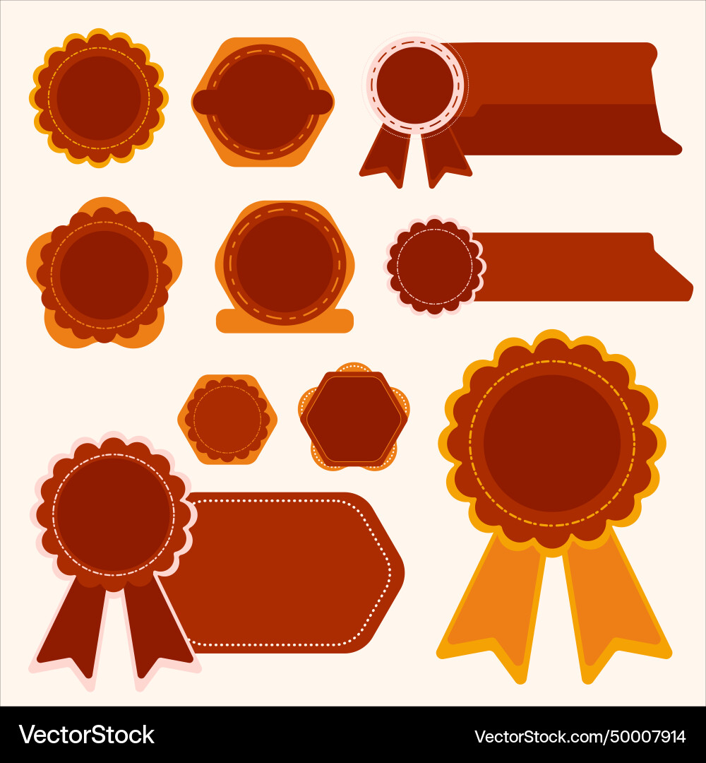 Circle promotion shape collection Royalty Free Vector Image