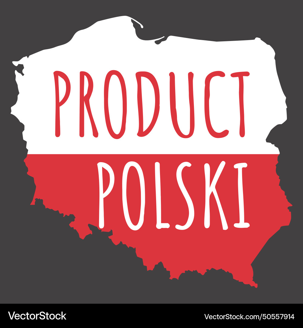 Made in poland sticker label logo Royalty Free Vector Image