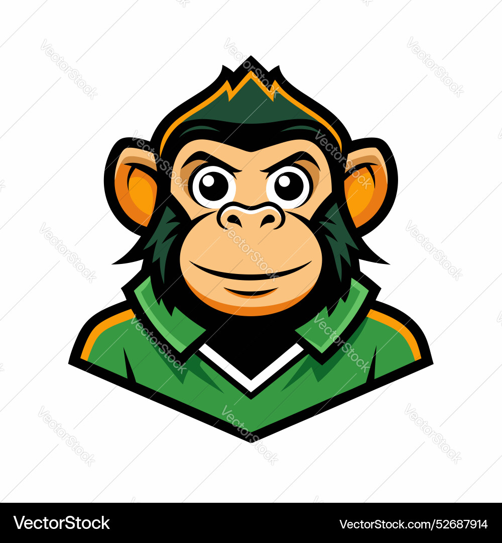 Monkey mascot logo design with modern concept Vector Image