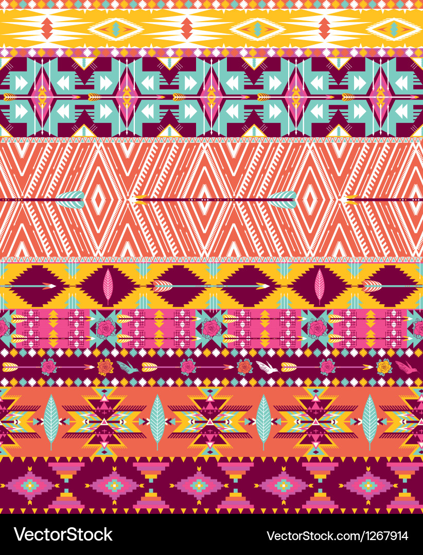 Tribal Aztec Geometric Pattern Royalty Free Vector Image
