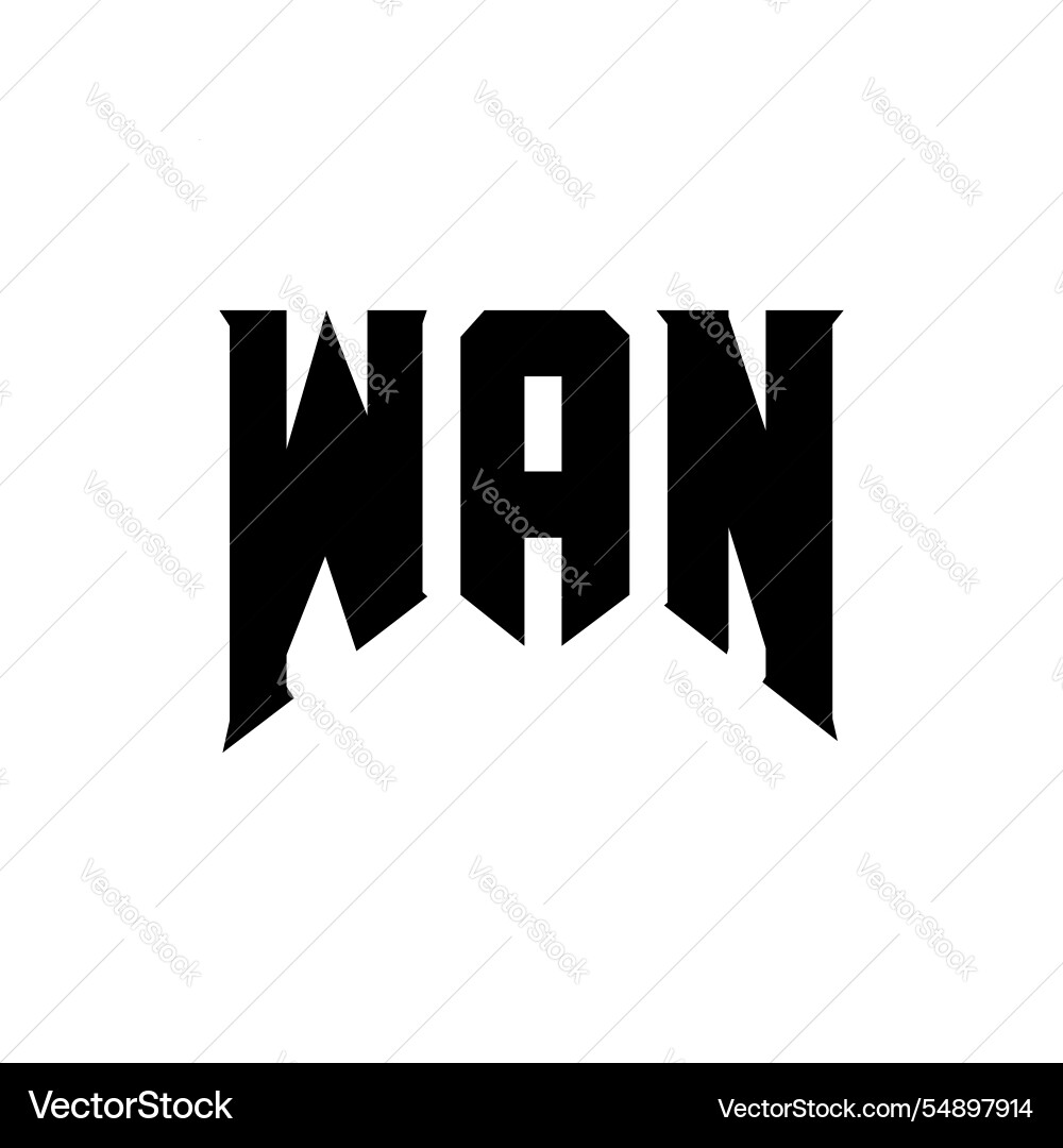 Wan letter logo design for technology company Vector Image