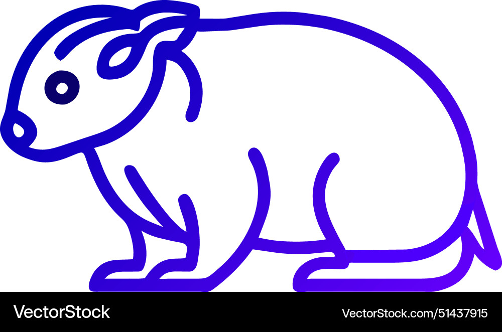 Alpine marmot groundhog purple icon Royalty Free Vector
