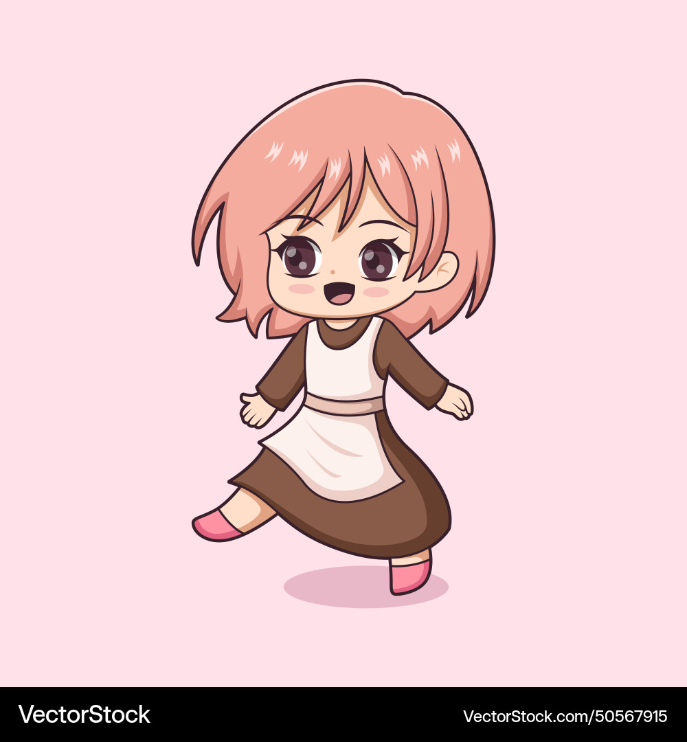 Chibi anime character design Royalty Free Vector Image