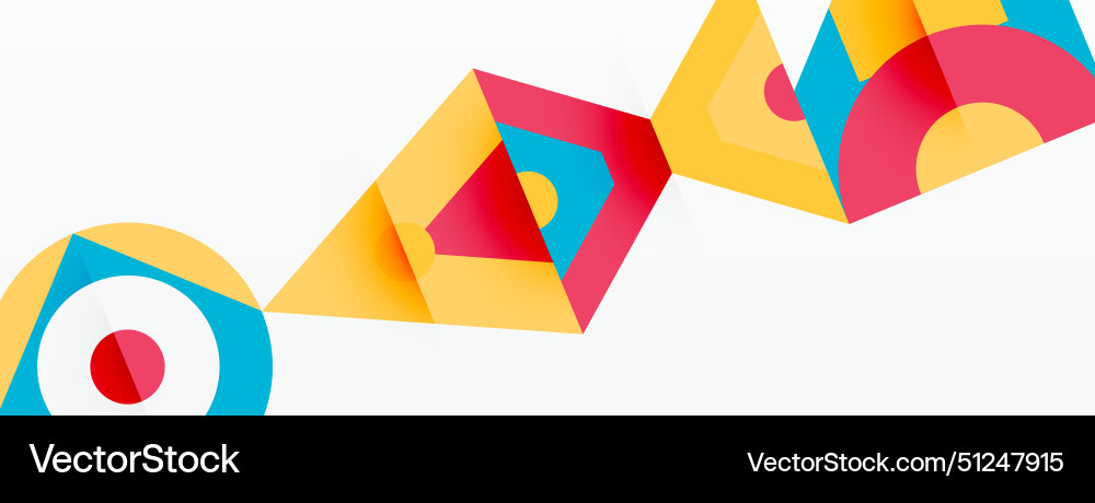 Creative arts red circle in rectangle ribbon Vector Image