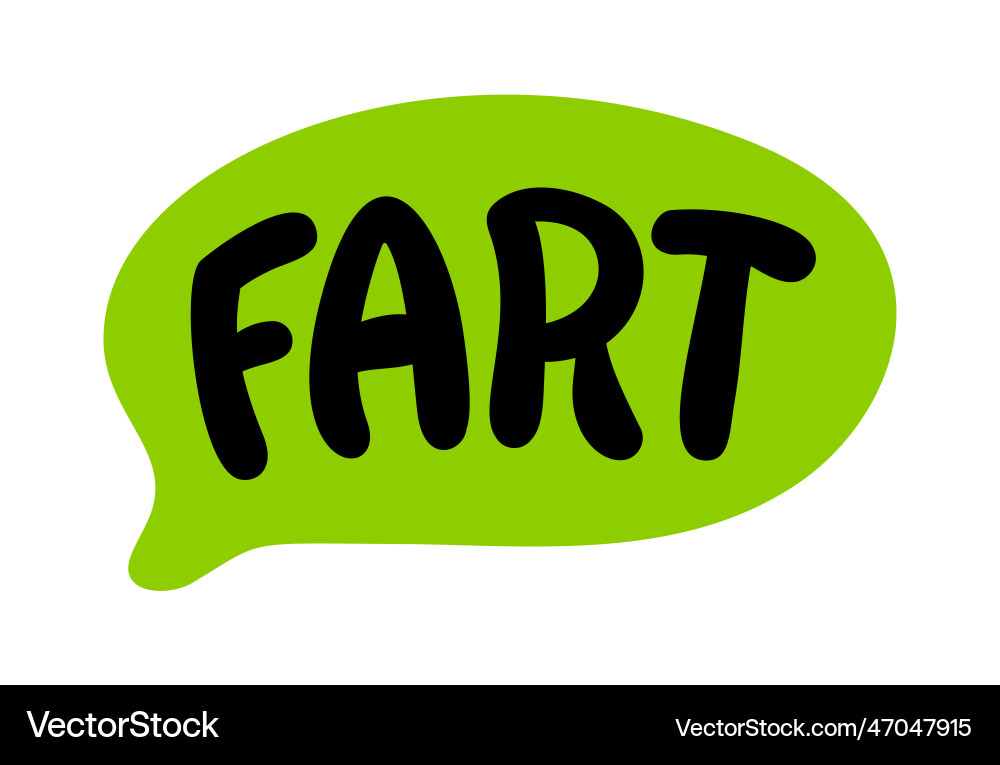 Fart speech bubble with sound text Royalty Free Vector Image