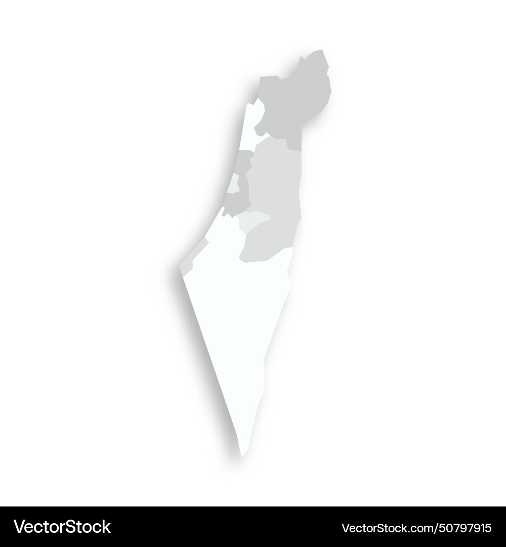 Israel politische Karte der Verwaltungsabteilungen