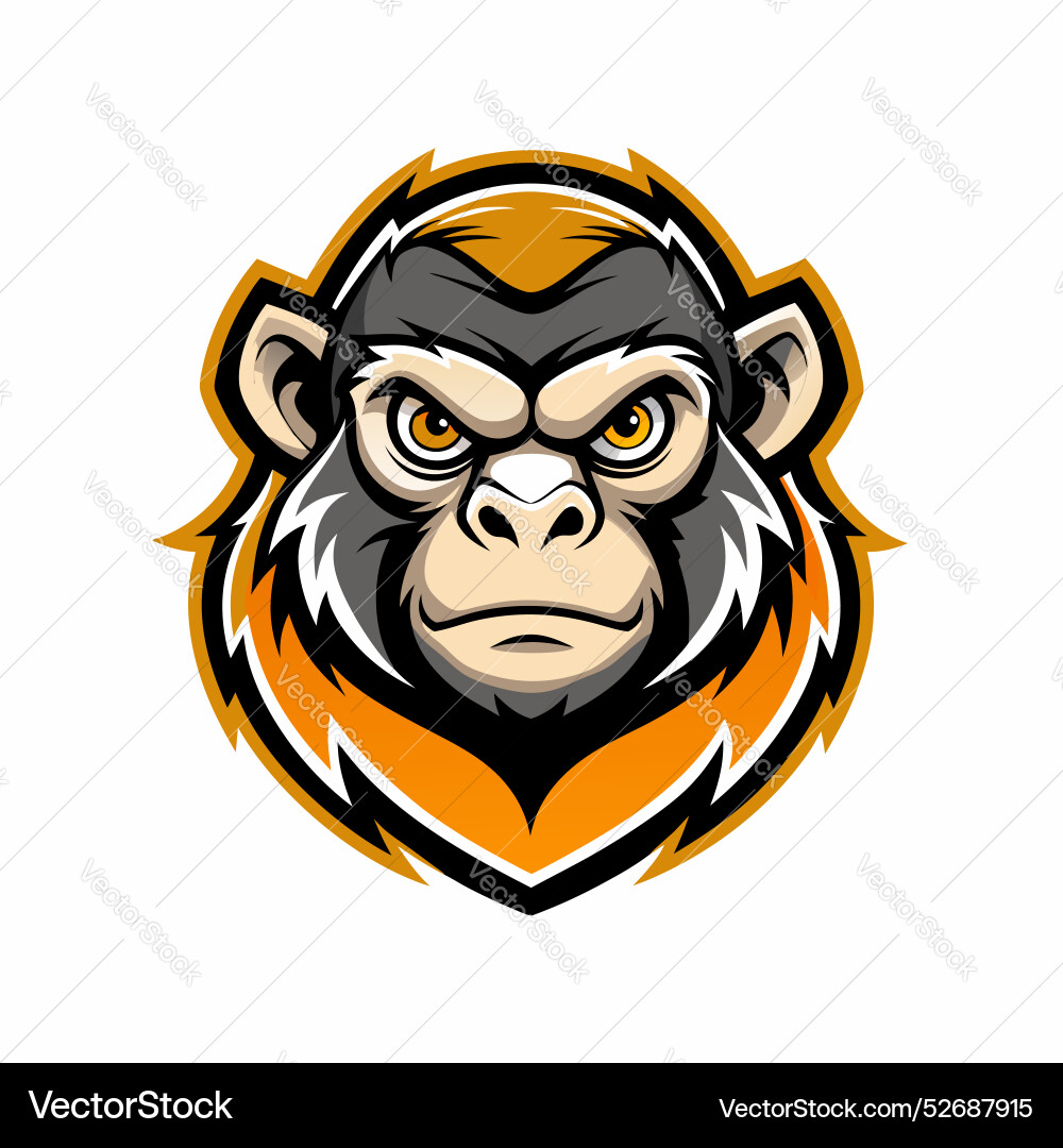 Monkey mascot logo design with modern style Vector Image
