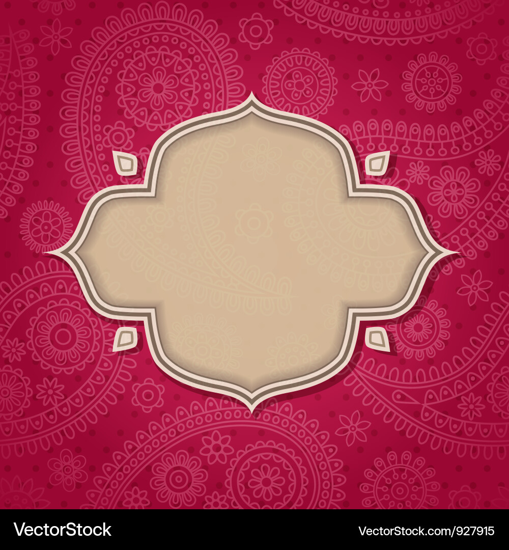 Paisley frame Royalty Free Vector Image - VectorStock