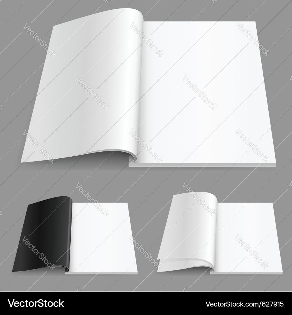 Realistic magazine Royalty Free Vector Image - VectorStock