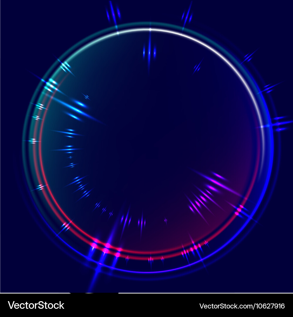 Abstract background with glowing circle frame Vector Image